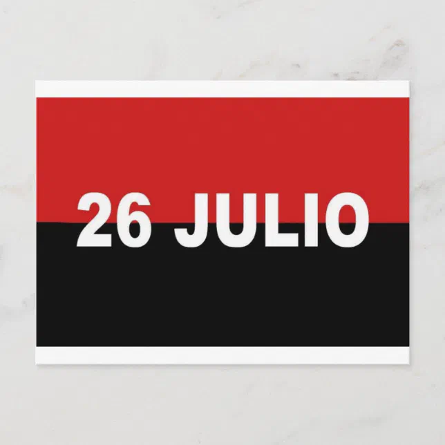 M-26-7 Flag - Bandera del Movimiento 26 de Julio. Postcard | Zazzle