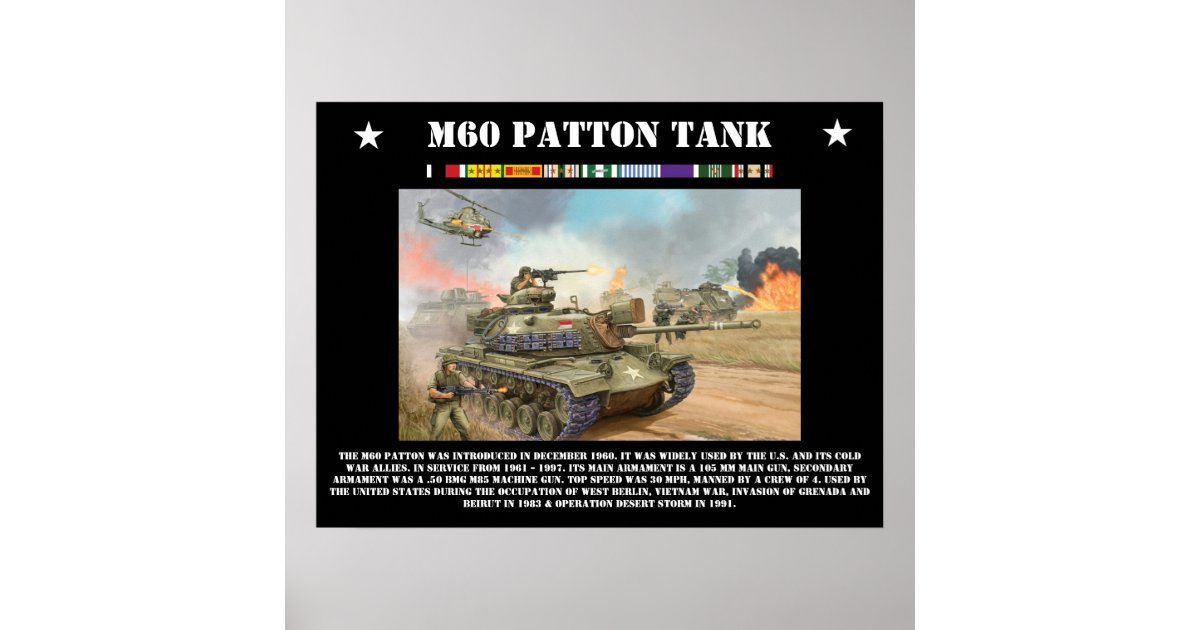M-60 Patton Tank Poster | Zazzle