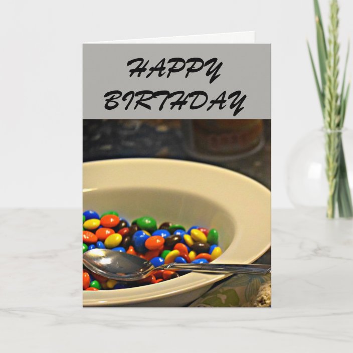 M&M Birthday Card | Zazzle.com