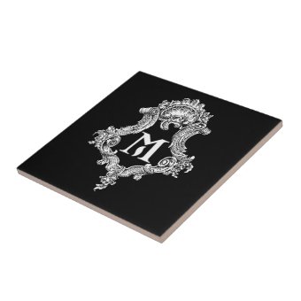 M Monogram Initial Ceramic Tile | Zazzle
