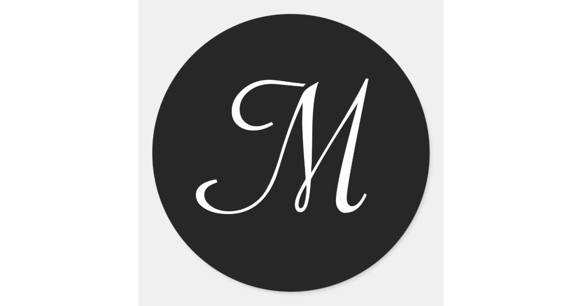 M Monogram Stickers | Zazzle