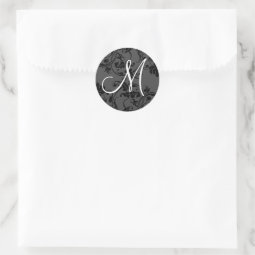 M Monograms Initial Wedding Stickers | Zazzle