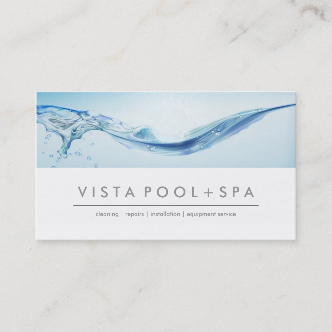 M O D E R N | Business Card | Water Waves | Zazzle