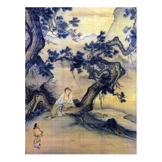 Ma Lin Quietly Listening to Wind in the Pine Postcard | Zazzle.com
