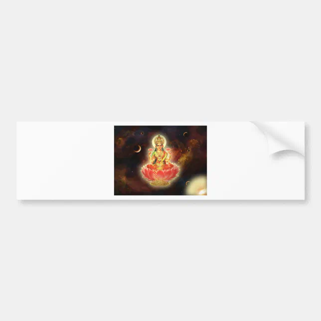 Maa Maha Lakshmi Devi Laxmi Goddess of Wealth Bumper Sticker | Zazzle