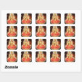 Maa Maha Lakshmi Devi Laxmi Goddess of Wealth Square Sticker | Zazzle