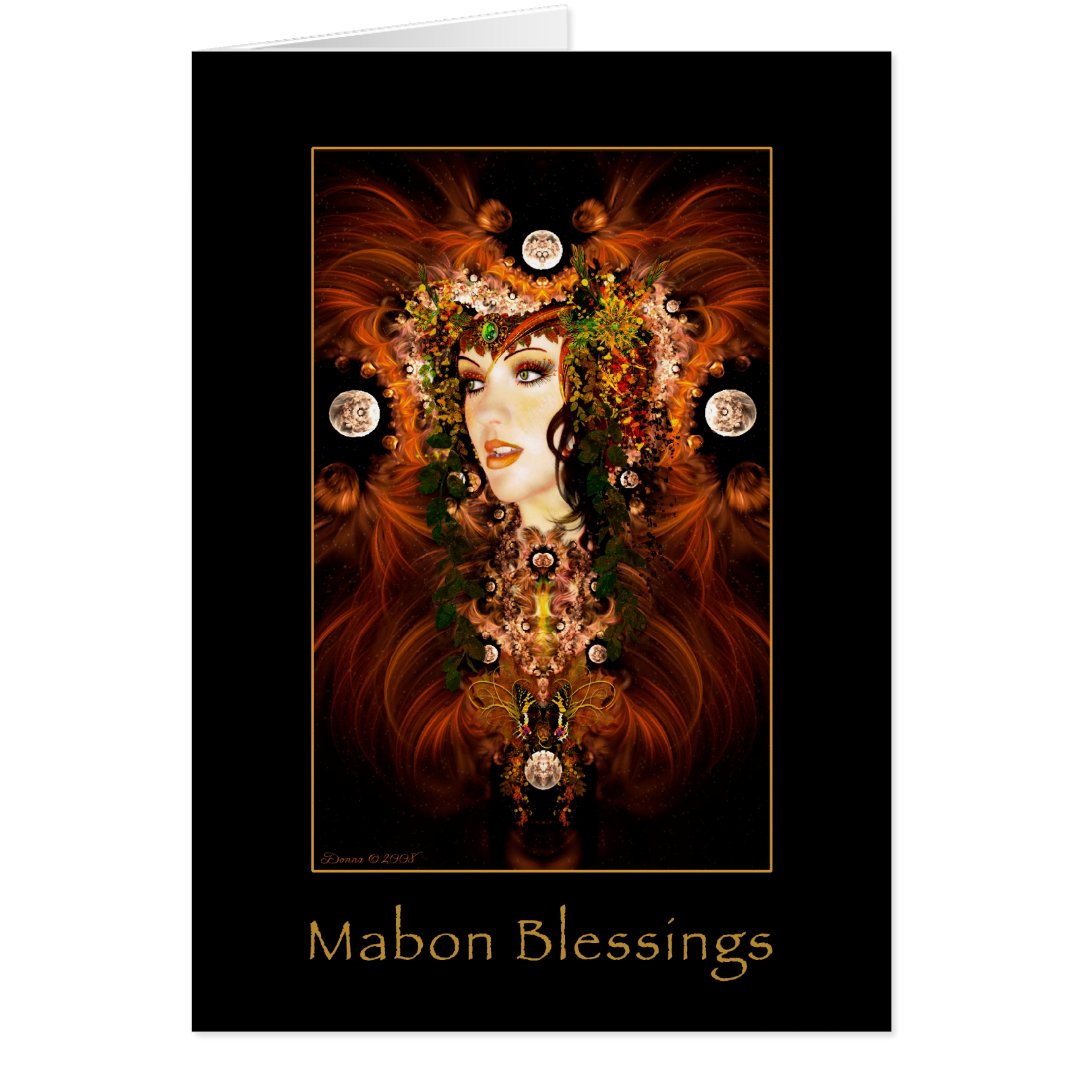 Mabon Blessings - Autumn Goddess Card | Zazzle