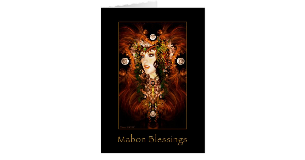 Mabon Blessings - Autumn Goddess Card | Zazzle