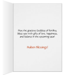 Mabon Blessings - Autumn Goddess Card | Zazzle