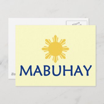 Mabuhay Postcard | Zazzle