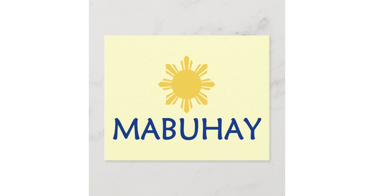 Mabuhay Postcard | Zazzle