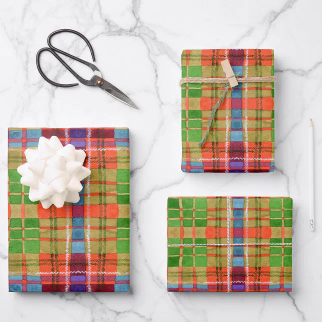 MAC RAE TARTAN Flat Sheet Wrapping Paper | Zazzle