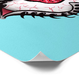 Macabre Eye Melt Creepy Psychedelic Dark Art Poster | Zazzle