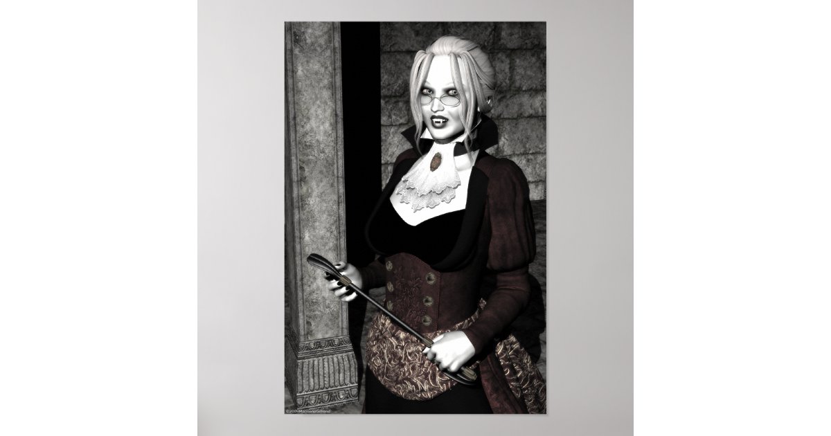 Macabre Mistress Gothic Vampire Poster | Zazzle