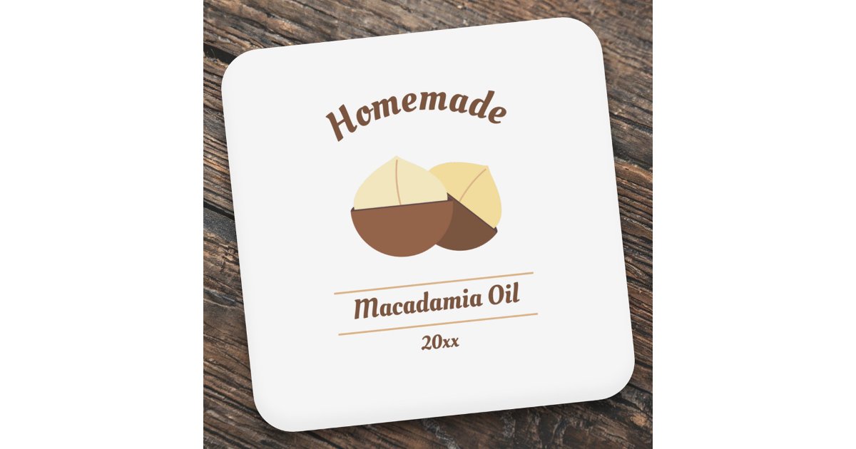 Macadamia Oil Label Sticker | Zazzle