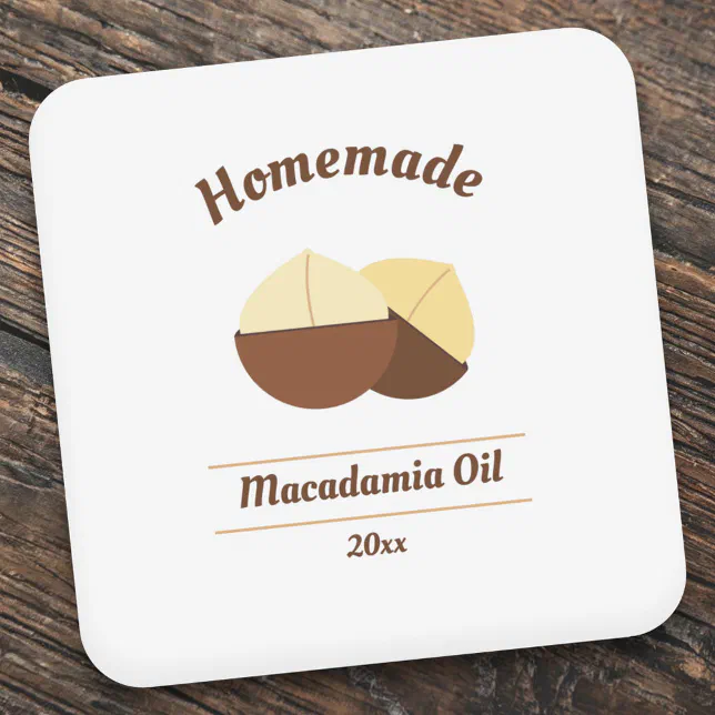 Macadamia Oil Label Sticker | Zazzle