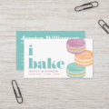 Macaron Purple Orange Turquoise Pastry Chef Bake Business Card | Zazzle