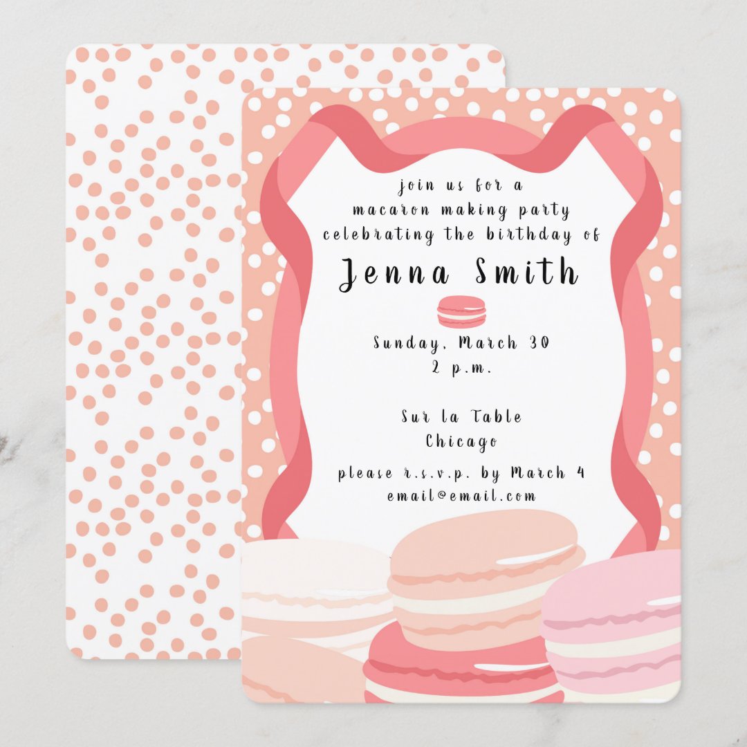 Macaron Themed Invitation | Zazzle