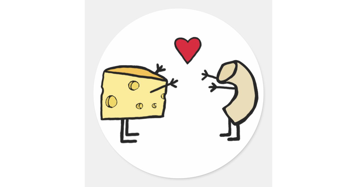Macaroni and Cheese Classic Round Sticker | Zazzle