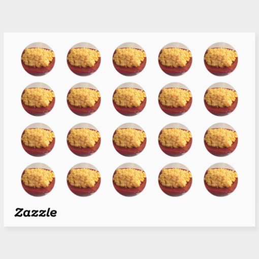 Macaroni and Cheese Classic Round Sticker | Zazzle
