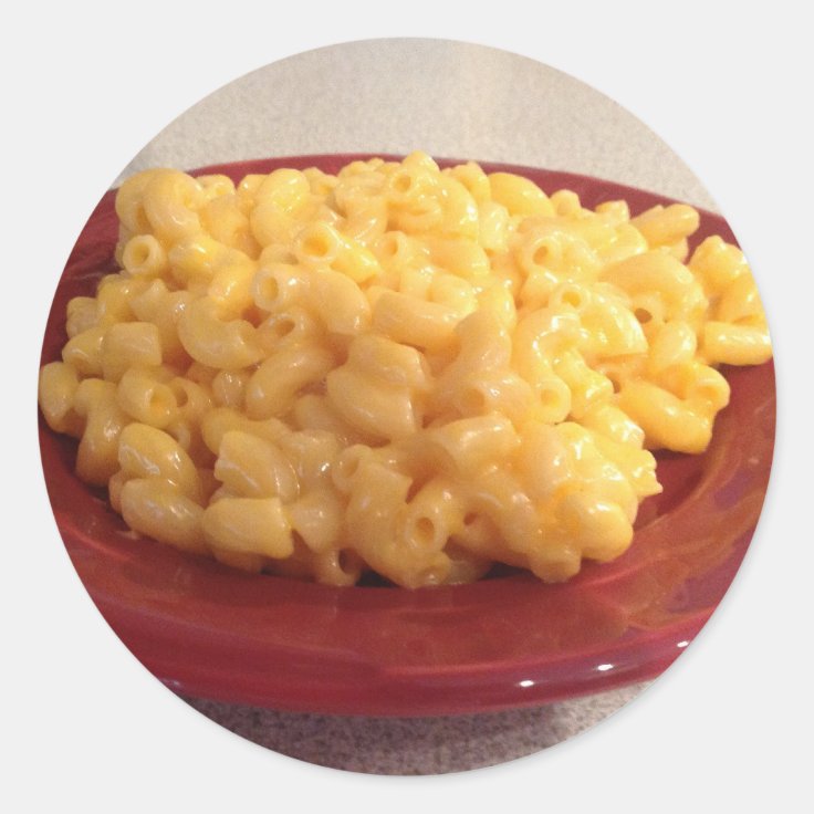 Macaroni and Cheese Classic Round Sticker | Zazzle