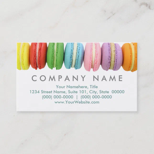 Macarons Business Cards | Zazzle