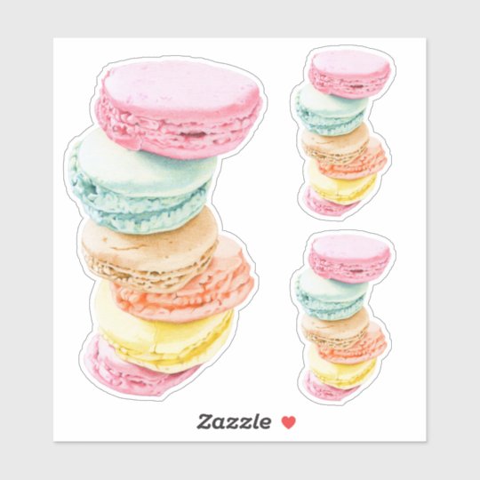 Macarons Custom-Cut Stickers | Zazzle.com