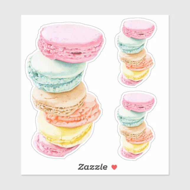 Macarons Custom-Cut Stickers | Zazzle
