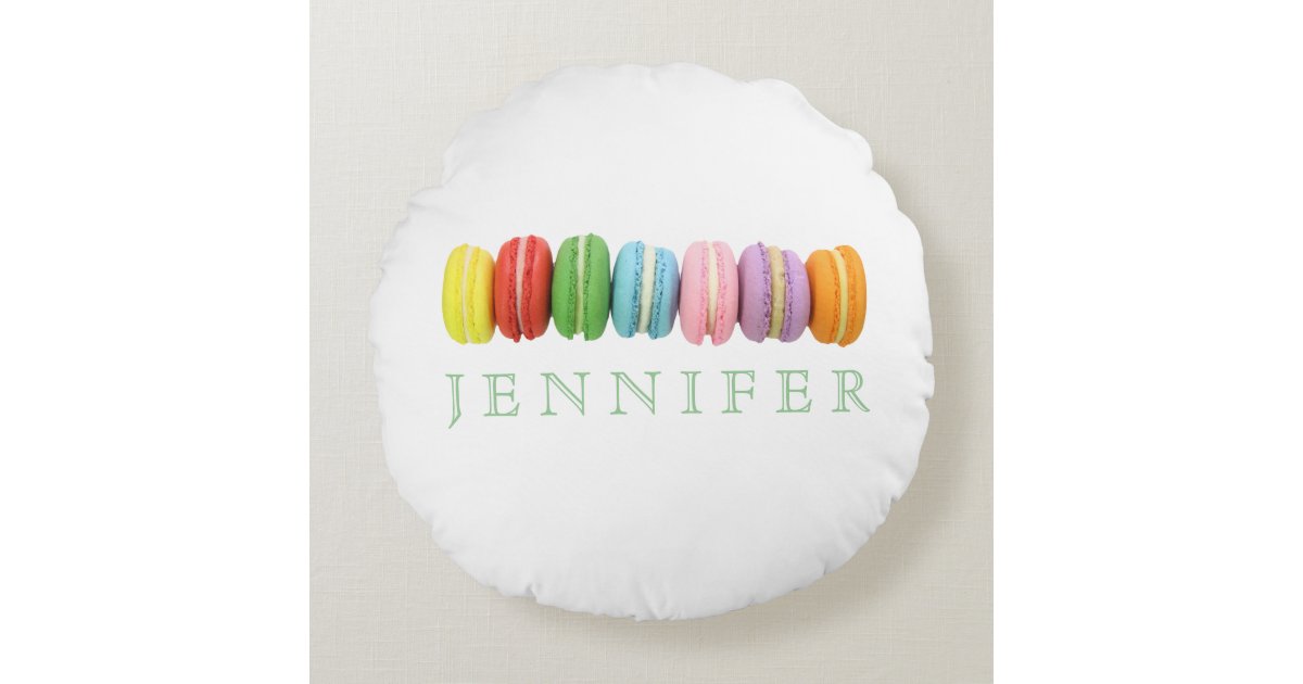 Macarons Custom Round Pillow | Zazzle