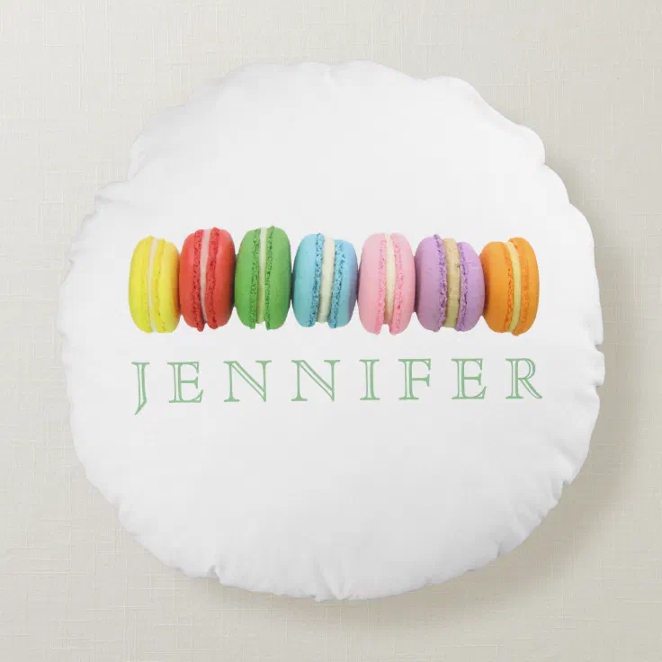 Macarons Custom Round Pillow | Zazzle