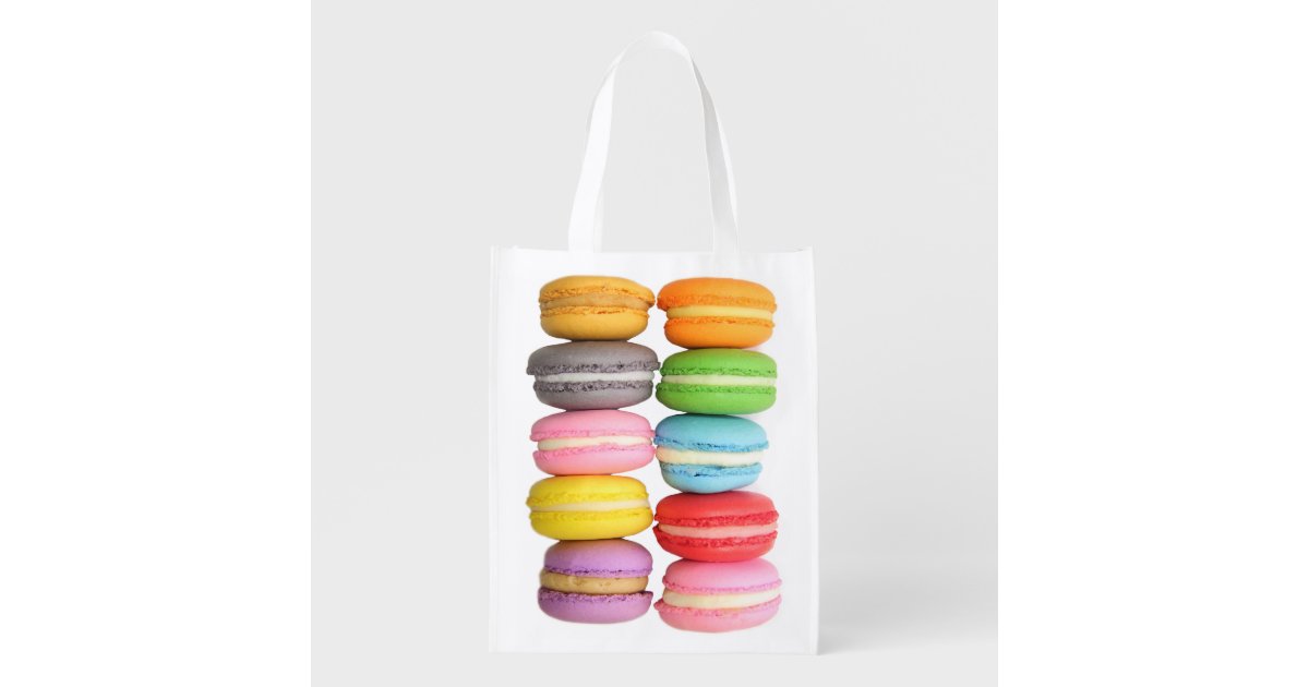 Macarons Reusable Grocery Bag | Zazzle
