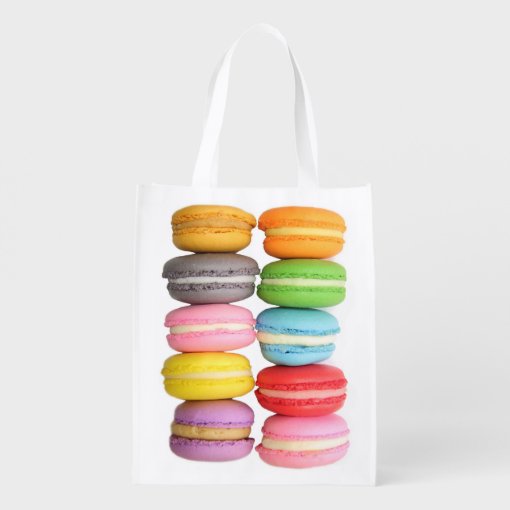 Macarons Reusable Grocery Bag | Zazzle