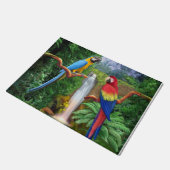 Macaw Tropical Parrots Doormat | Zazzle