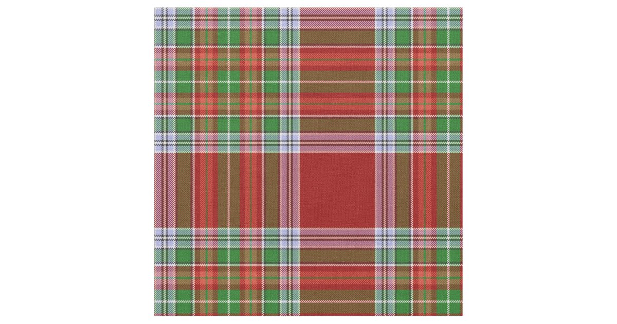 MacBain MacBean Scottish Clan Tartan Plaid Fabric | Zazzle