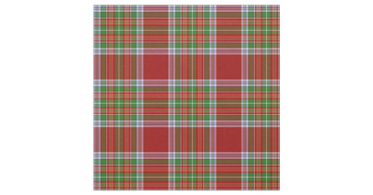 MacBain MacBean Scottish Clan Tartan Plaid Fabric | Zazzle