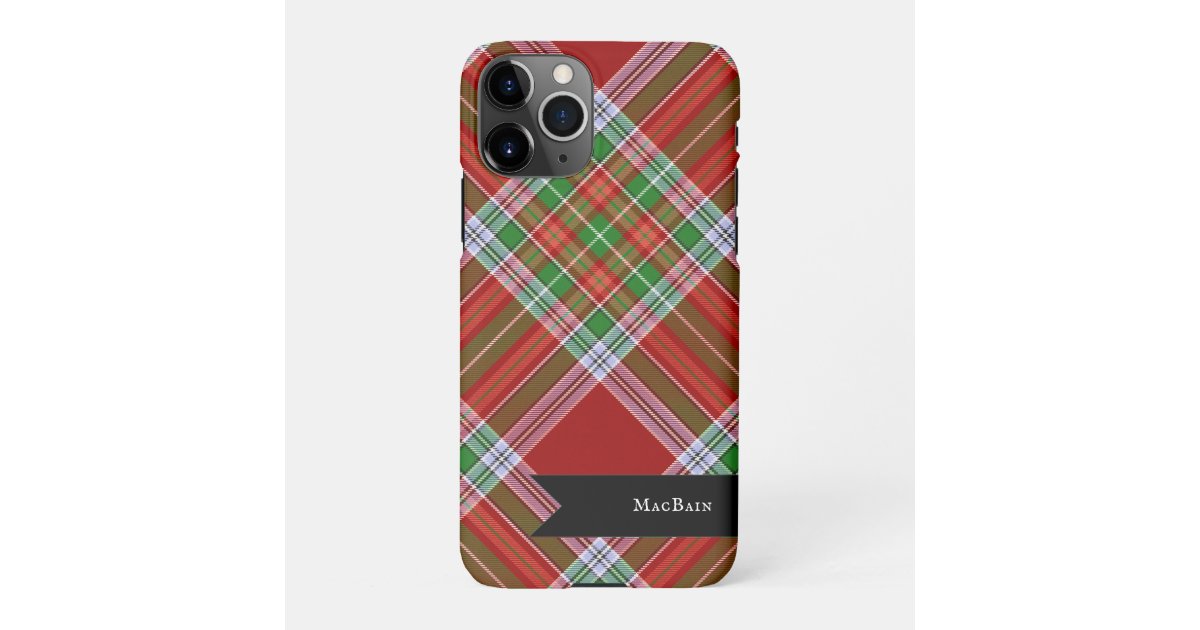 MacBain MacBean Scottish Clan Tartan Plaid iPhone Case | Zazzle