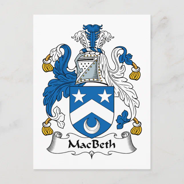 MacBeth Family Crest Postcard | Zazzle