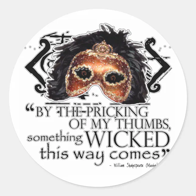 Macbeth Quote Classic Round Sticker | Zazzle