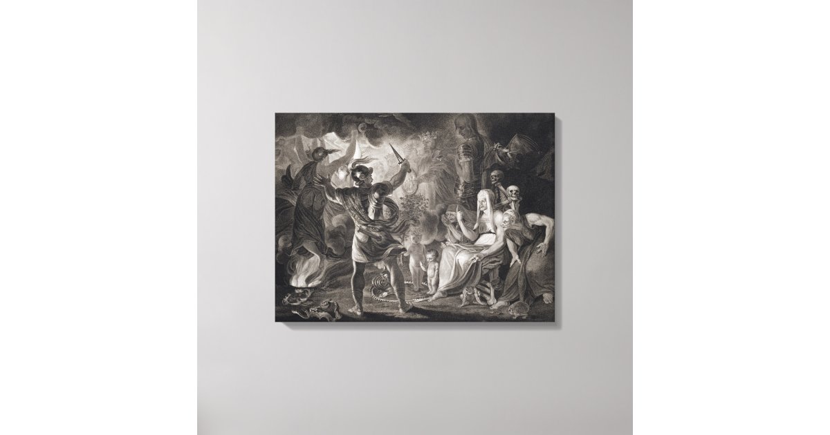 Macbeth, the Three Witches and Hecate in Act IV, S Canvas Print | Zazzle