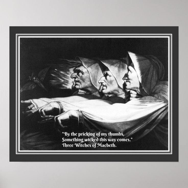 Macbeth Three Witches Quote Poster | Zazzle