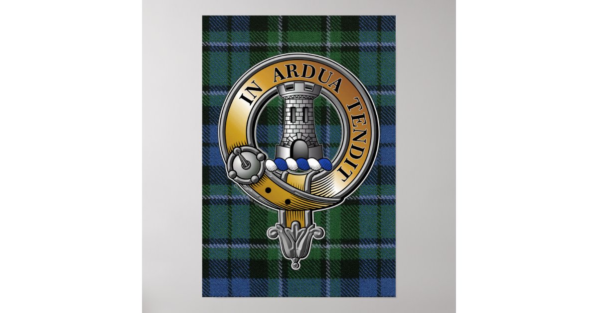 MacCallum Tartan & Badge Poster | Zazzle