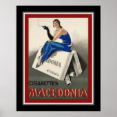 "Macedonia Cigarettes " Art Deco Poster | Zazzle