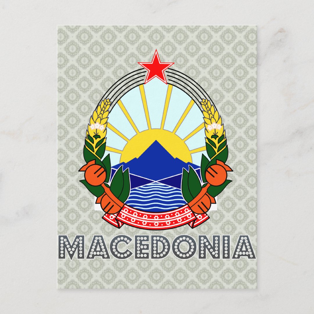 Macedonia Coat of Arms Postcard | Zazzle