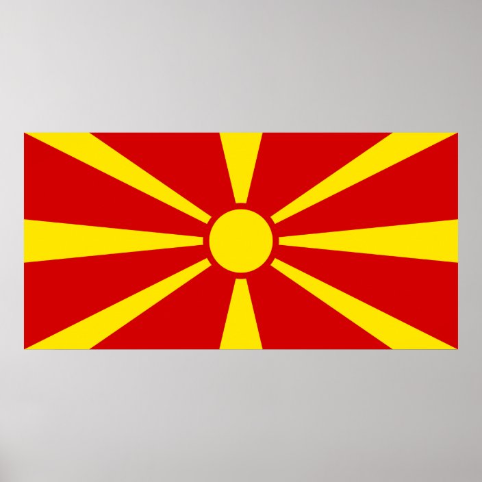 Macedonia flag poster | Zazzle.com