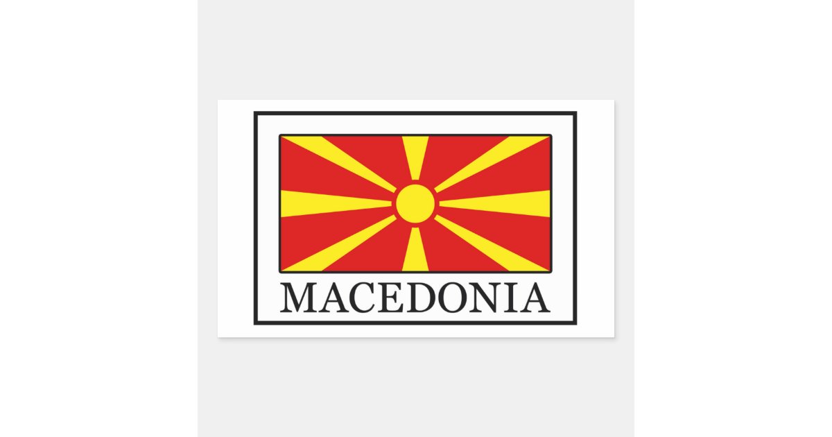 Macedonia Rectangular Sticker | Zazzle