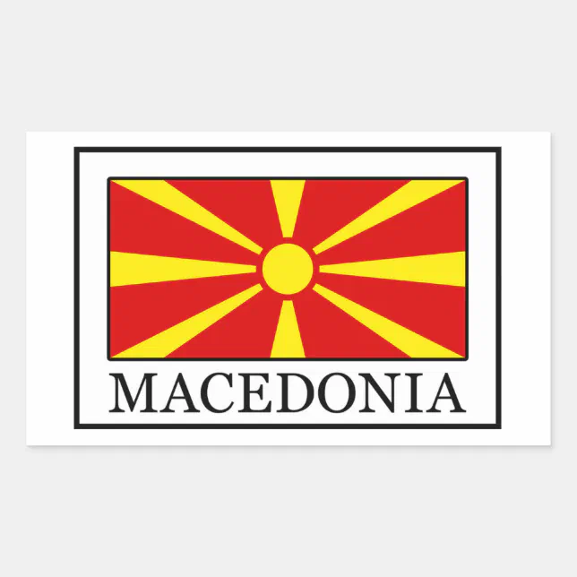 Macedonia Rectangular Sticker | Zazzle