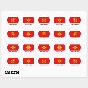 Macedonian Flag Sticker | Zazzle