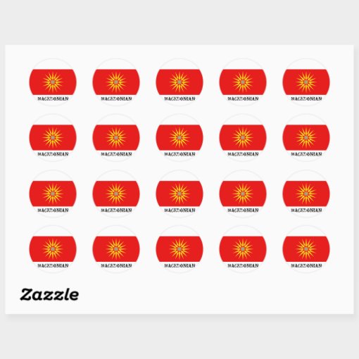 Macedonian Flag Sticker | Zazzle
