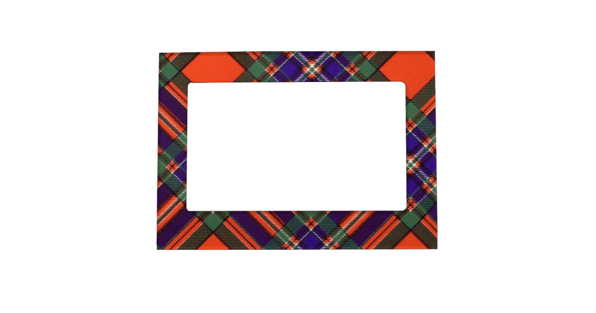 Macfarlane clan Plaid Scottish tartan Magnetic Frame | Zazzle