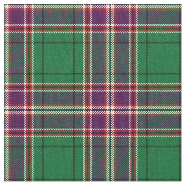 MacFarlane Red Tartan Print Fabric | Zazzle